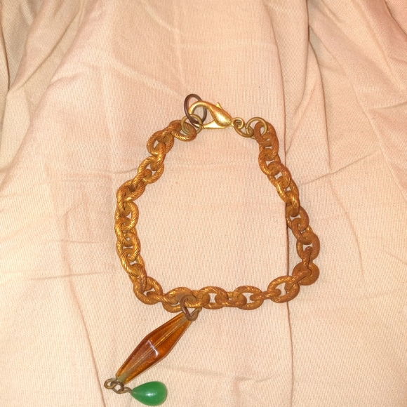 Jewelry | Vintage Gold And Jade Bracelet Valentines | Poshmark